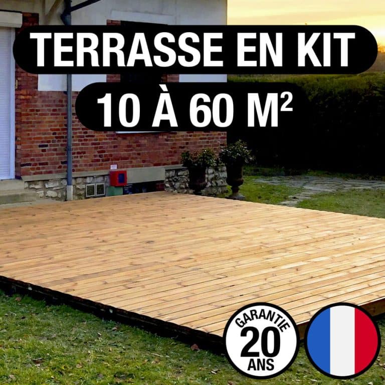 Kit complet de terrasse en bois lisse pas cher - Cover Green